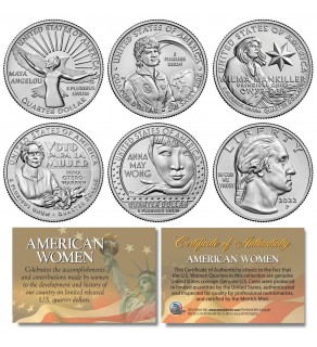 2022 American Women Quarters US Mint 5-Coin Complete Set in Capsules (P ...