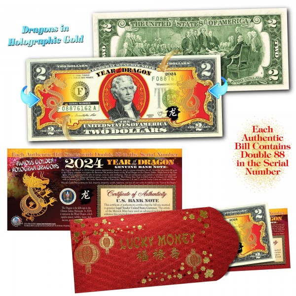 2024 Chinese New Year - YEAR OF THE DRAGON - Gold Hologram Legal Tender ...