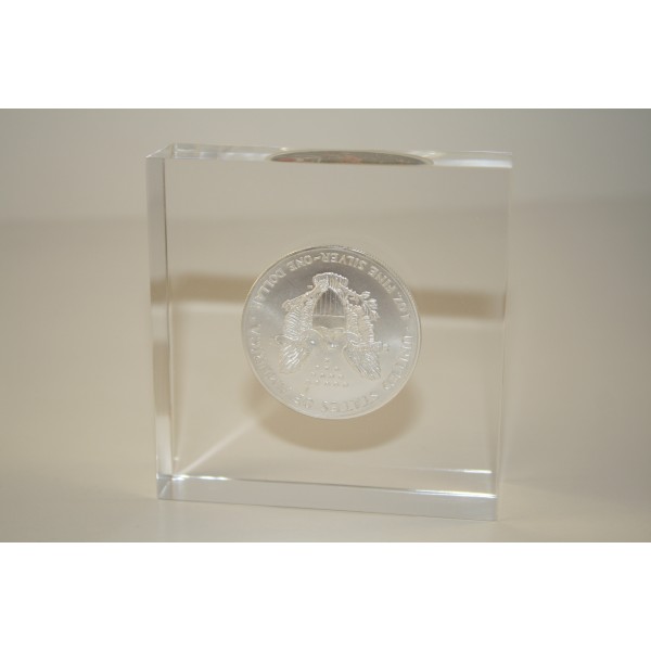 JESUS NATIVITY American Silver Eagle Colorized Coin Lucite Paperweight ...