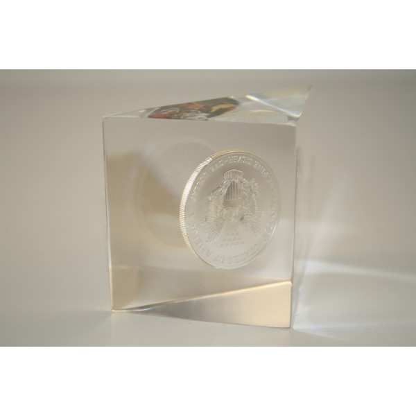 JESUS NATIVITY American Silver Eagle Colorized Coin Lucite Paperweight ...