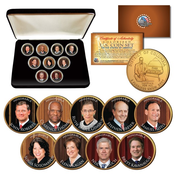 JUSTICES of the SUPREME COURT - Washington D.C. Quarters 24K Gold ...